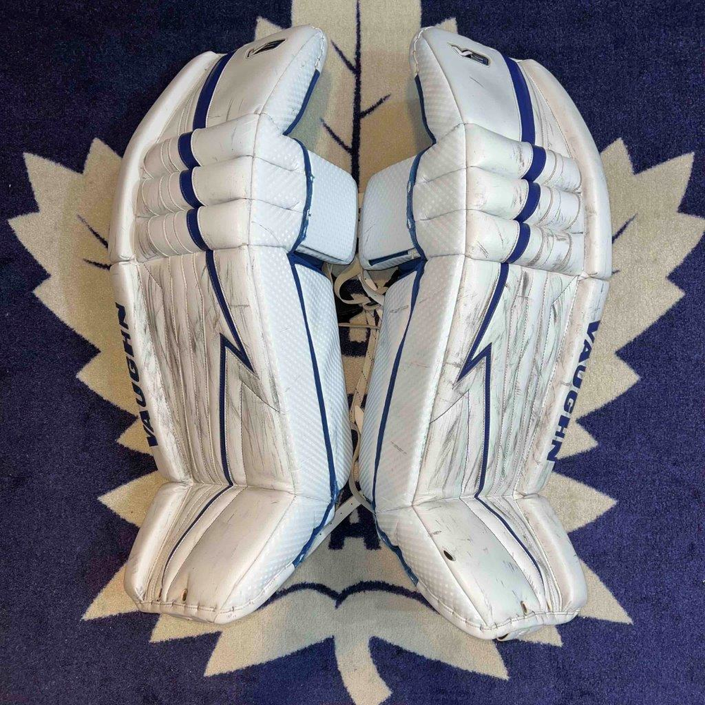 Jack Campbell 2021-22 Game Worn Goal Pads (Photo-Matched to 29 Games ...