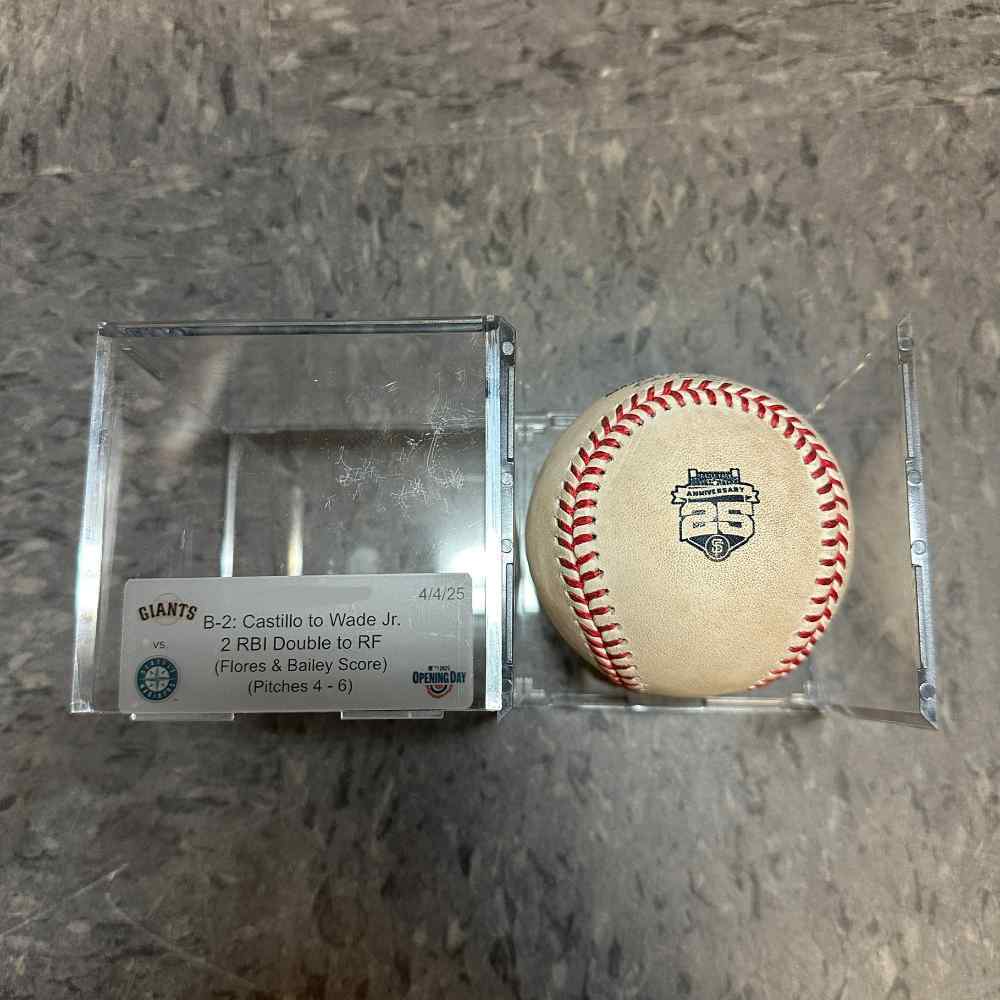 2025 Game Used Baseball - ORACLE PARK 25TH ANNIVERSARY LOGO - HOME ...
