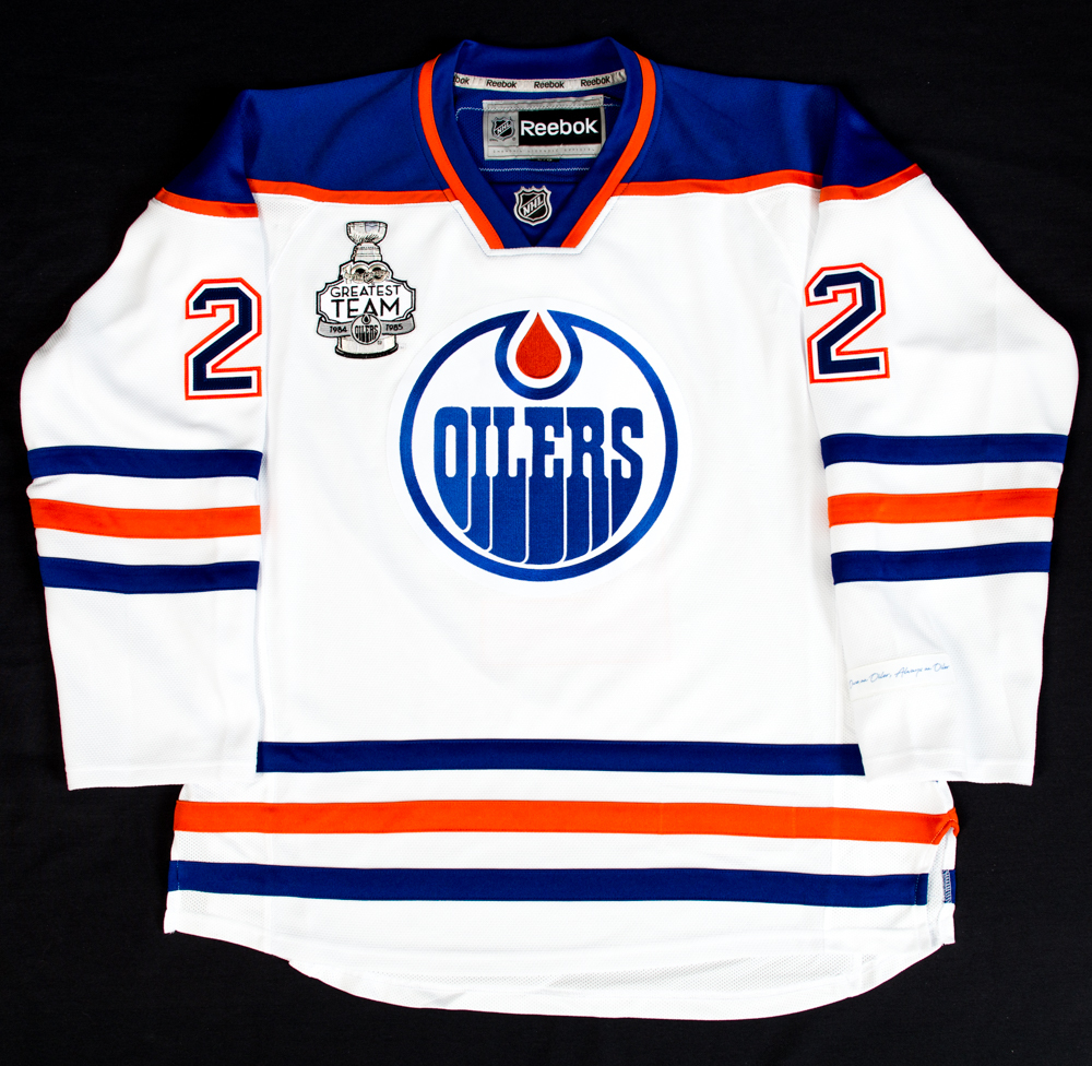 Lee Fogolin #2 - Autographed 1984-85 Edmonton Oilers NHL Centennial ...