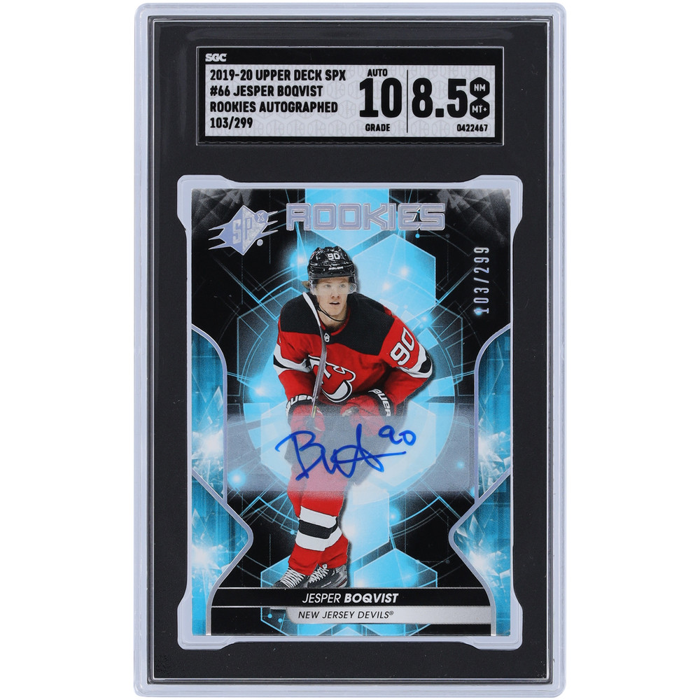 Jesper Boqvist New Jersey Devils Autographed 2019-20 Upper Deck SPX #66 ...