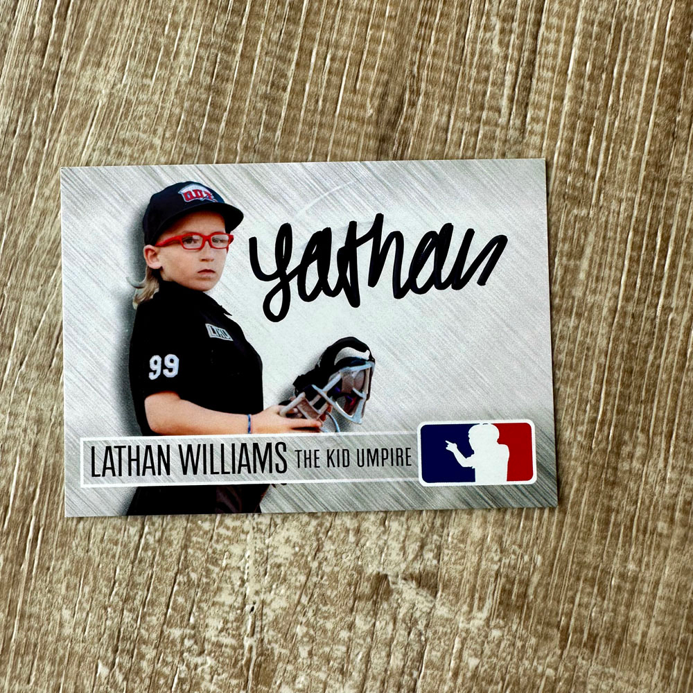 UMPS CARE AUCTION: Lathan the Kid Umpire and Savannah Bananas Eric ...