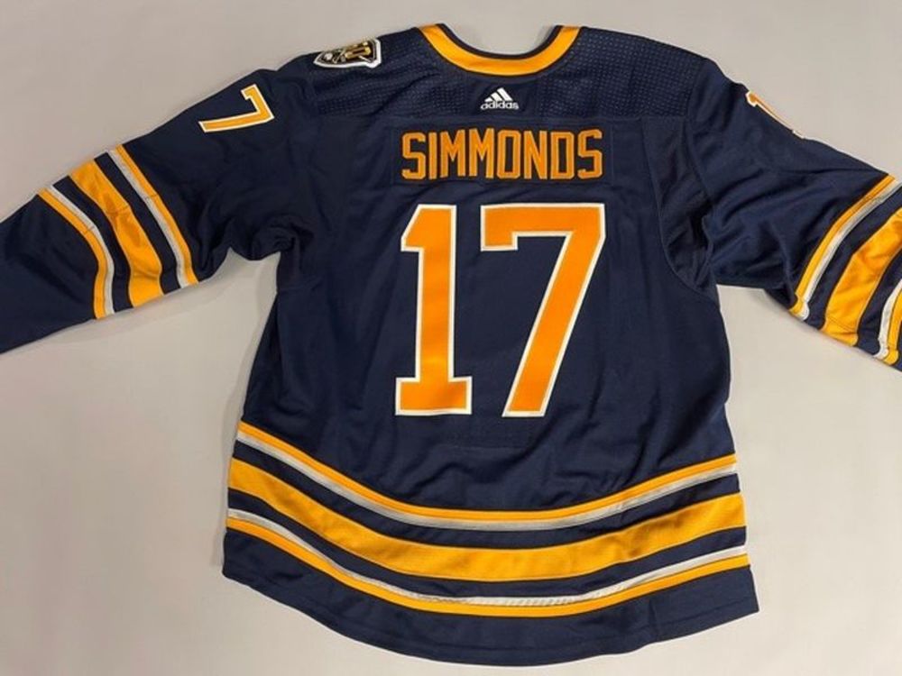 Wayne Simmonds 2019-20 Buffalo Sabres Game-Used Set 3 Home Jersey (2 ...