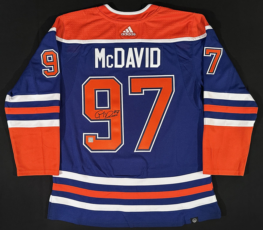 Connor McDavid #97 - Autographed Edmonton Oilers Royal Blue Adidas ...