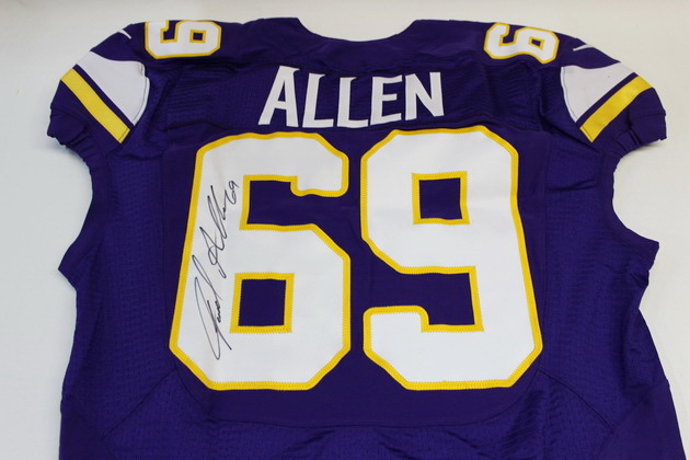 JARED ALLEN SIGNED AUTHENTIC VIKINGS JERSEY SIZE 46 | The official ...