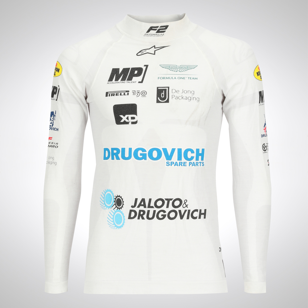 Felipe Drugovich Un-Signed 2022 Used Aston Martin F2 Nomex | F1 Authentics