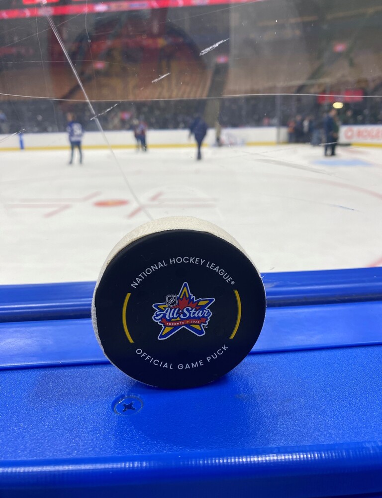 Mathew Barzal Game-Used Goal Puck from February 3, 2024 vs. Team ...