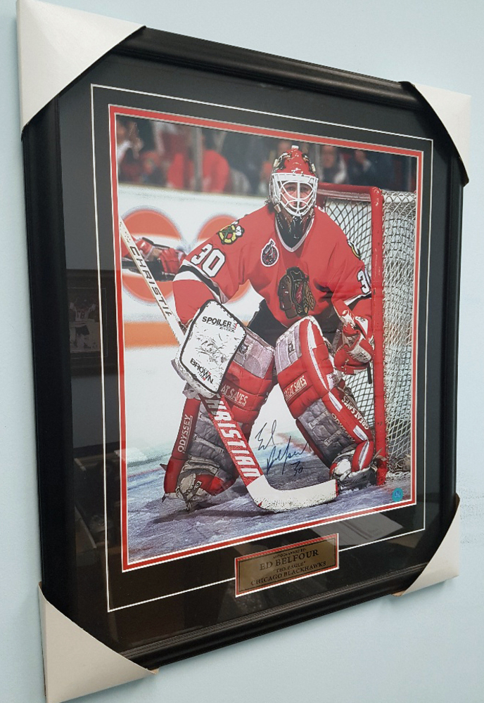 Ed Belfour Chicago Blackhawks Autographed 16x20 Photo Frame - NHL Auctions