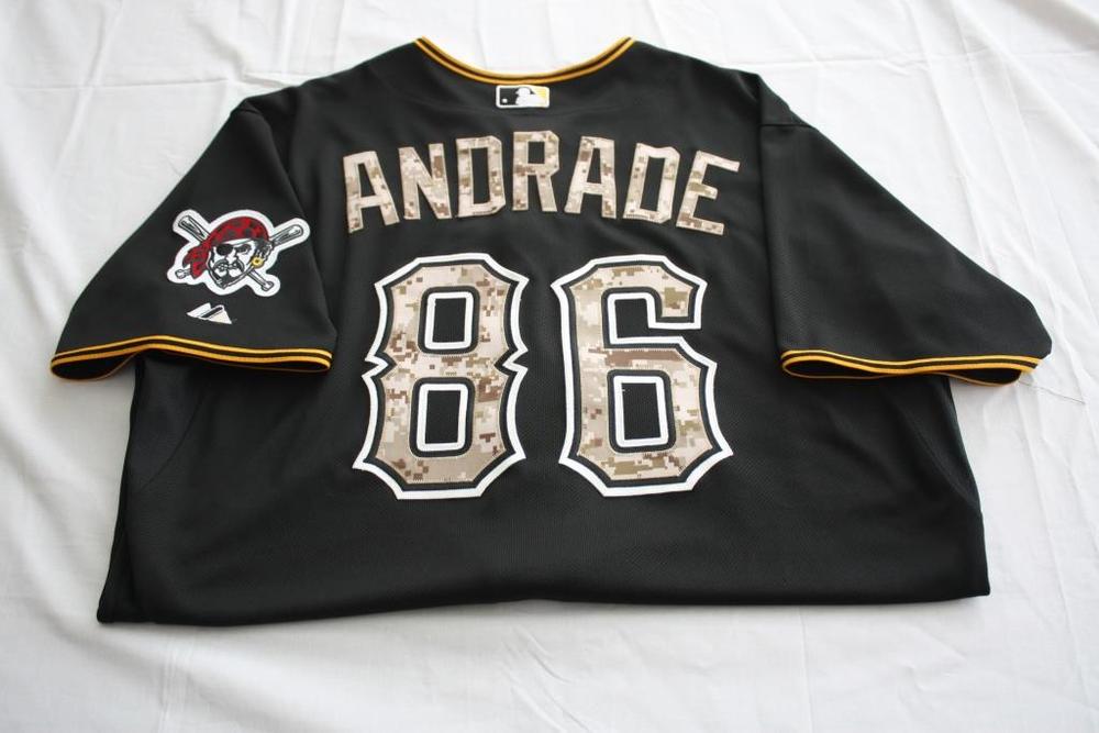 Heberto Andrade Game-used Autographed Camo Jersey | MLB Auctions