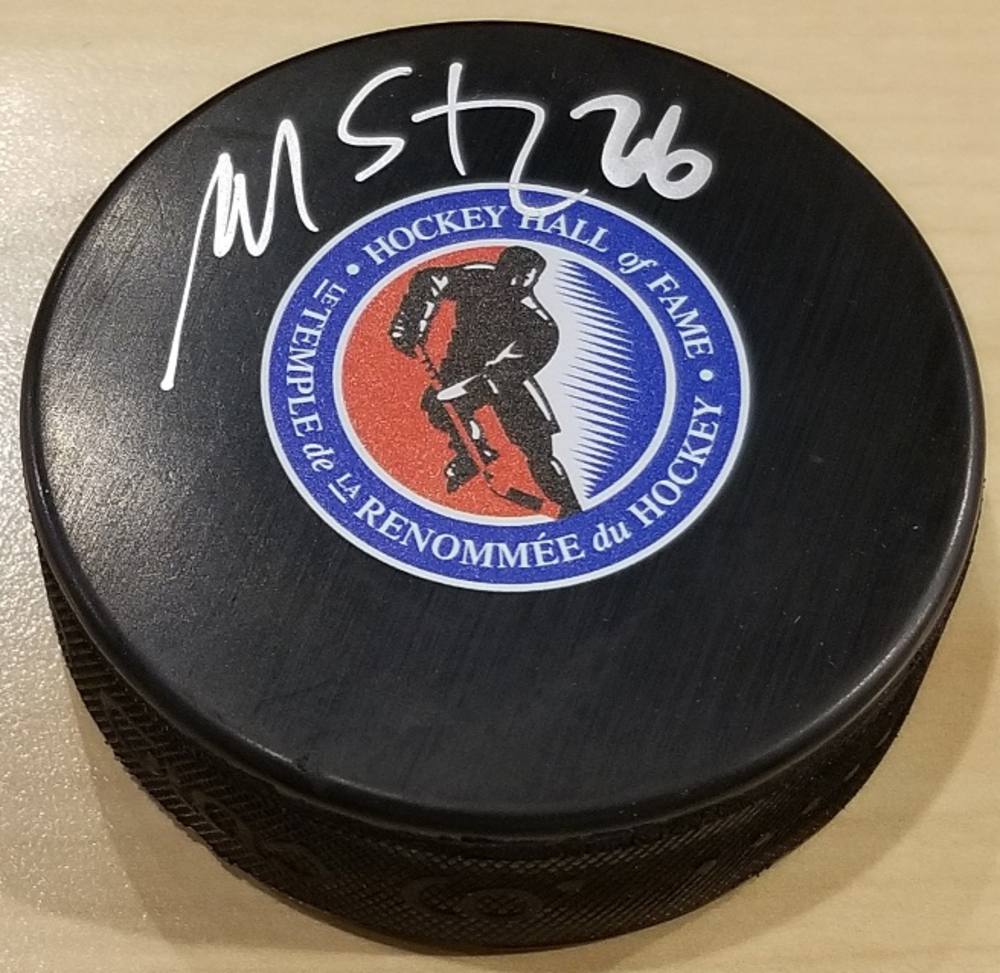 Martin St. Louis Autographed Hockey Hall of Fame Puck *Autograph ...