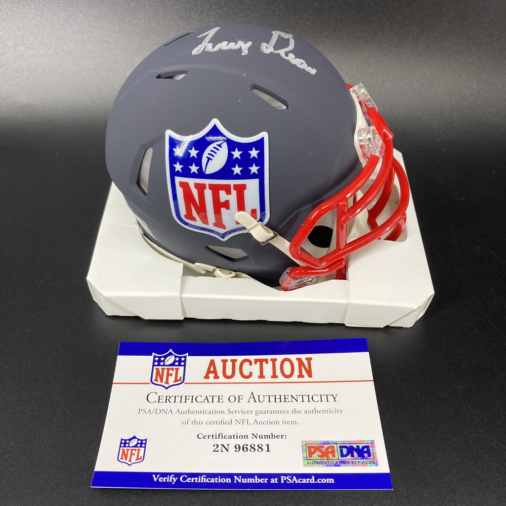 NFL Auction | NFL - Jets Thaddeus Dean Signed NFL Shield Mini Helmet
