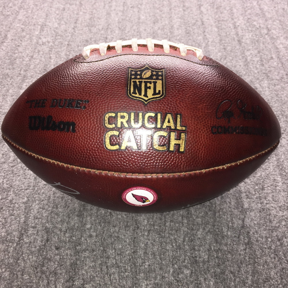 Crucial Catch - Cardinals Budda Baker Signed Game Used Football (11/10 ...