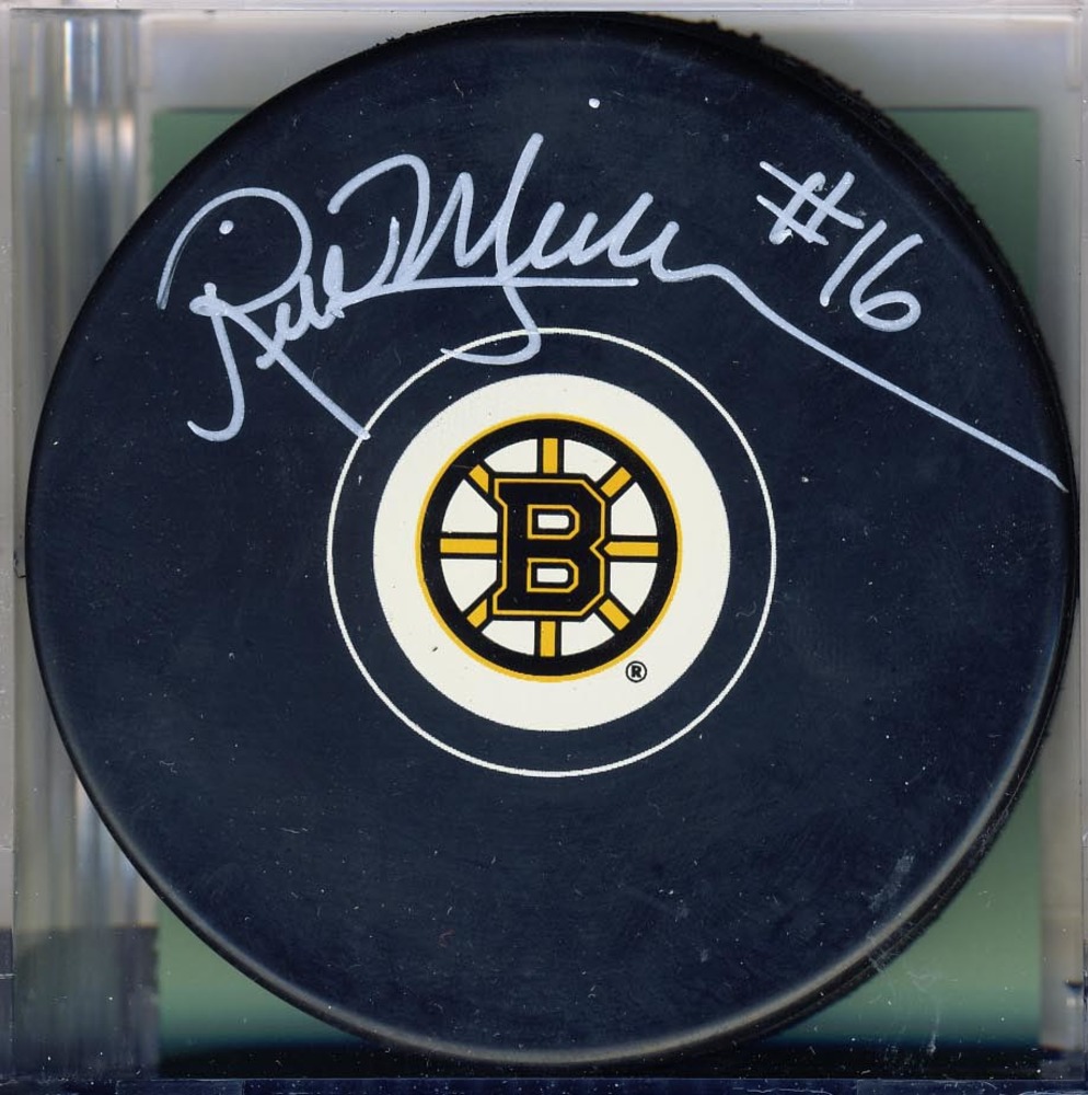 Rick Middleton Boston Bruins Autographed Hockey Puck - NHL Auctions