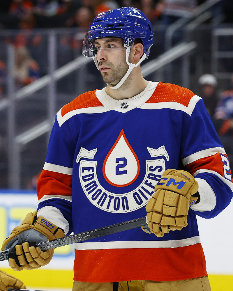 Evan Bouchard #2 - Autographed 2023 NHL Heritage Classic Edmonton ...