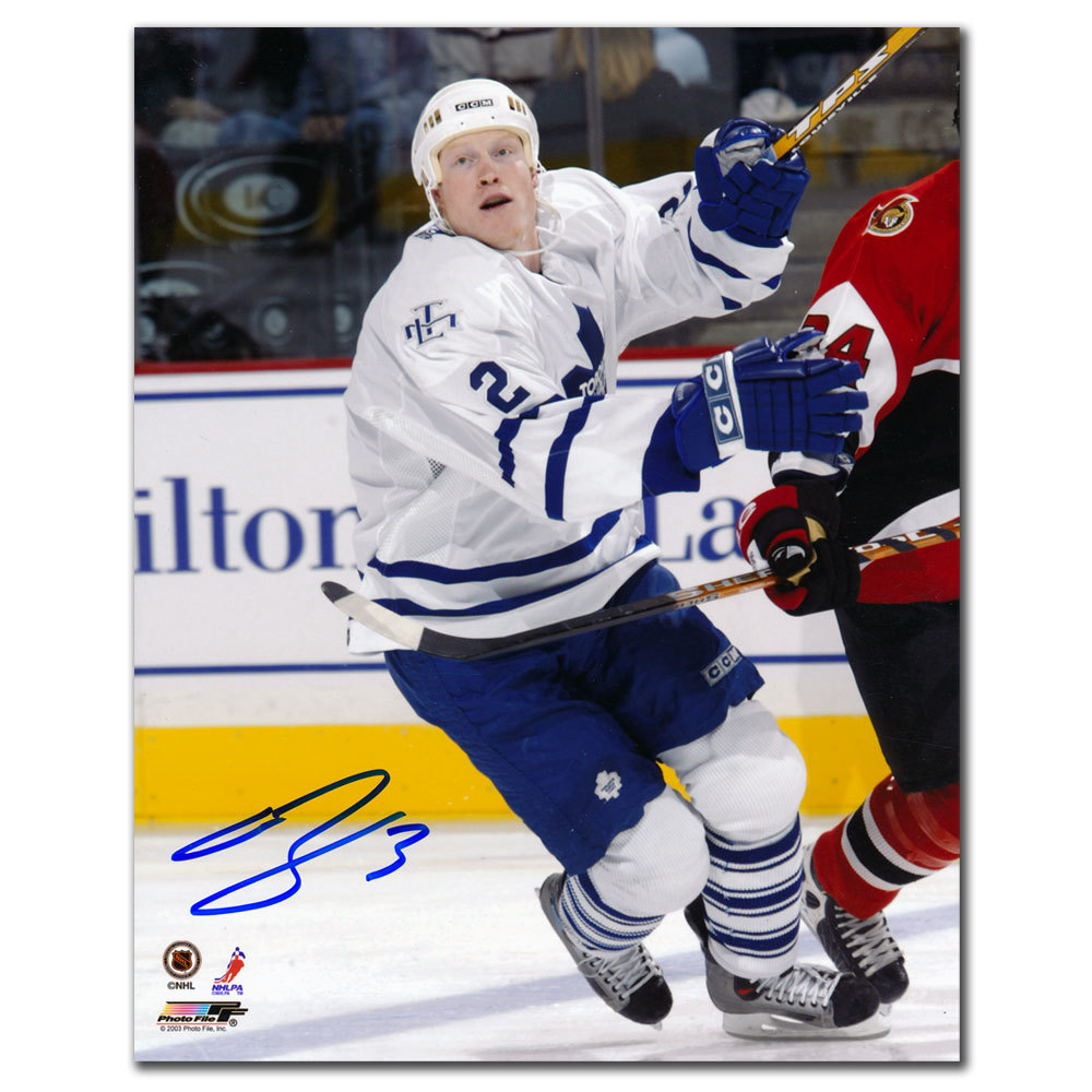 Wade Belak Toronto Maple Leafs Breakout Autographed 8x10 - NHL Auctions