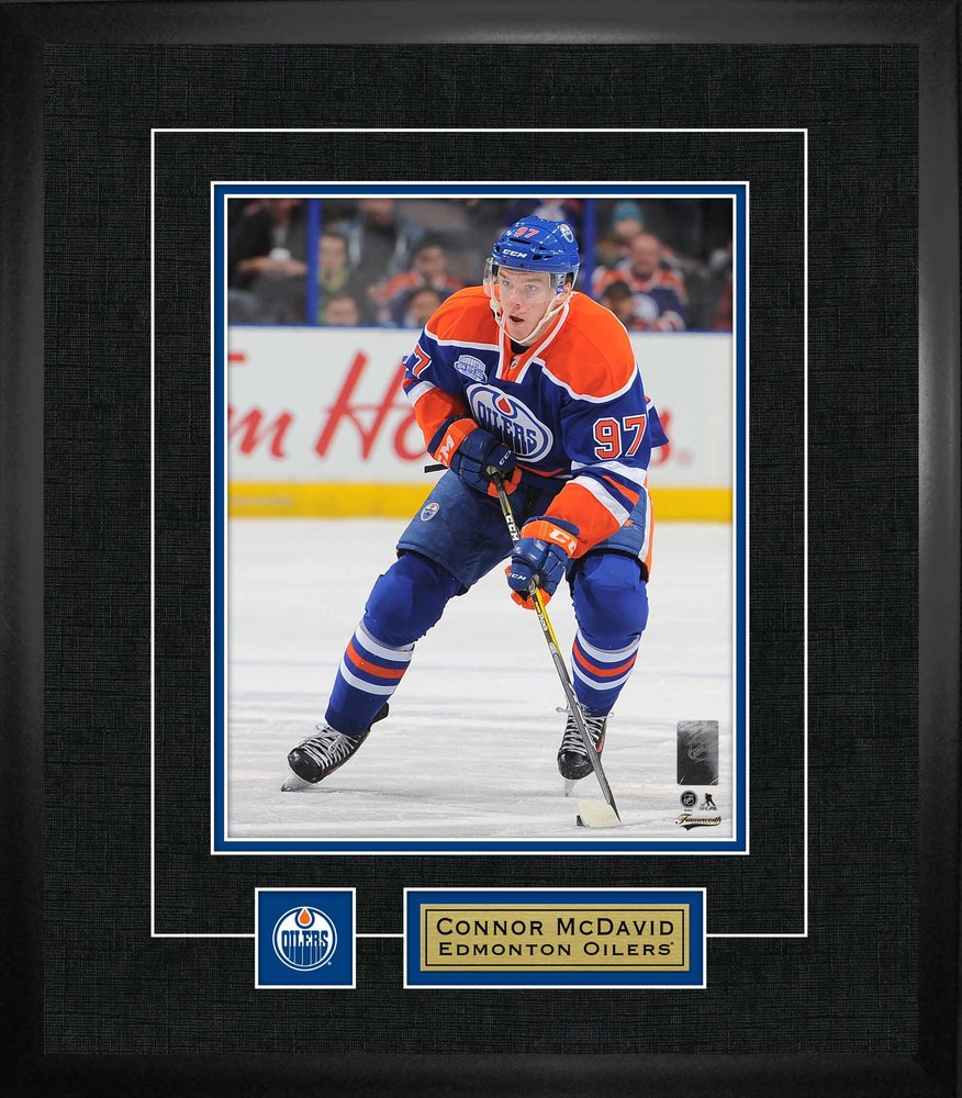 Connor McDavid - Framed 13x15" Photo and Logo Edmonton Oilers - NHL ...