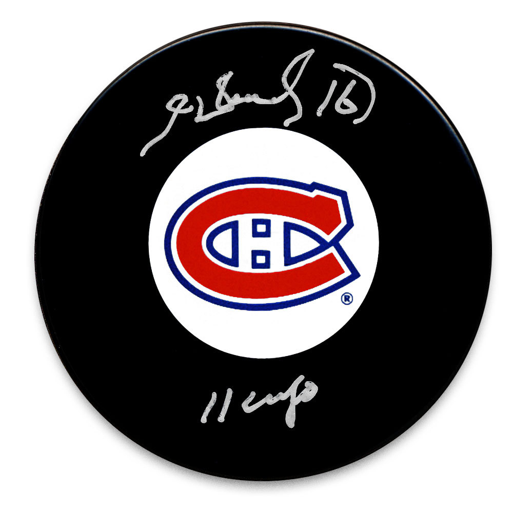Henri Richard Montreal Canadiens 11 Cups Autographed Puck - NHL Auctions