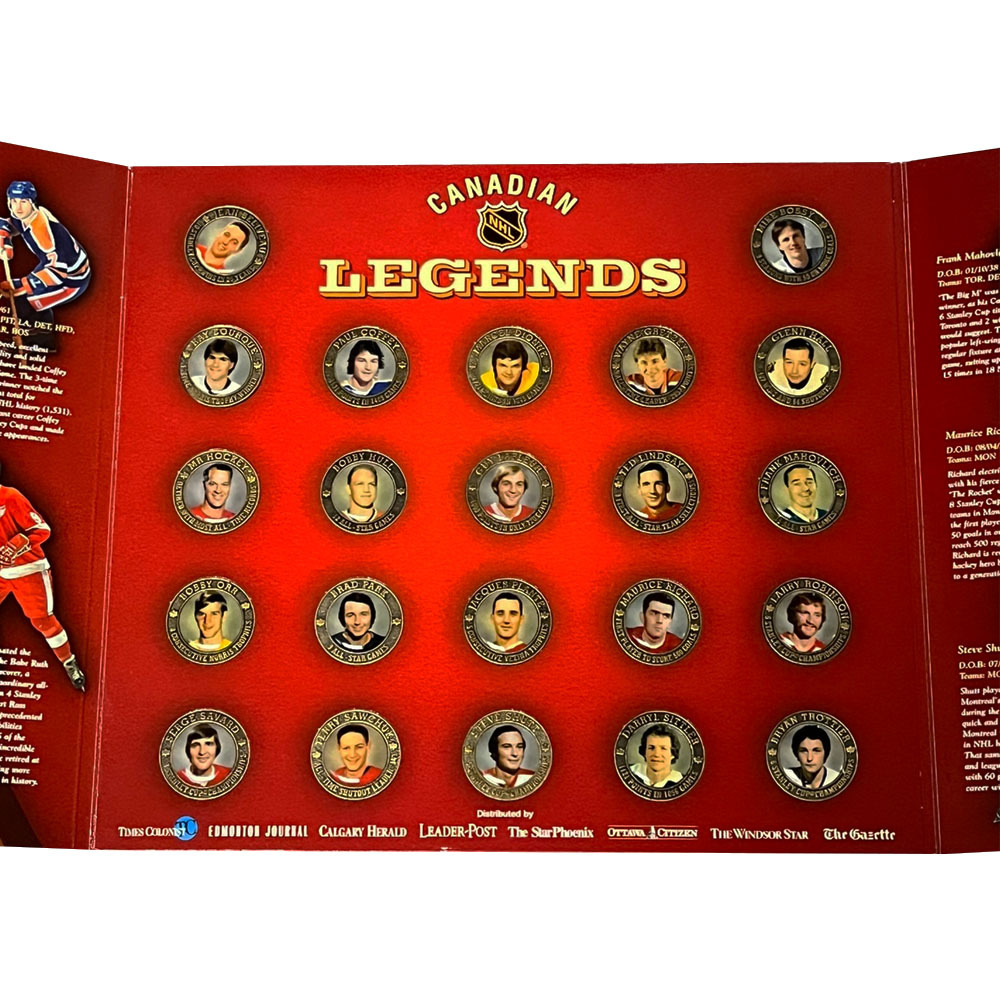 Gordie Howe Double-Signed Canadian Legends Medallion Set - NHL Auctions