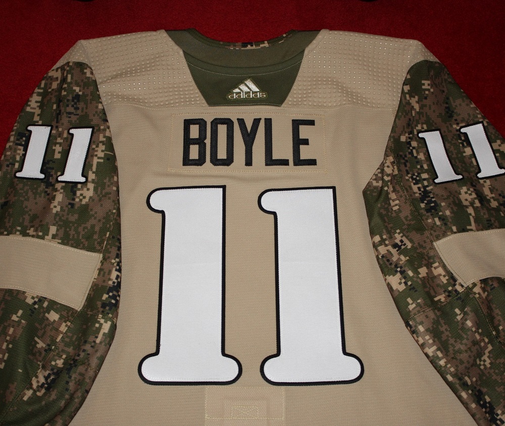 Brian Boyle Military Appreciation Autographed Camo Warm-Up Jersey - New ...