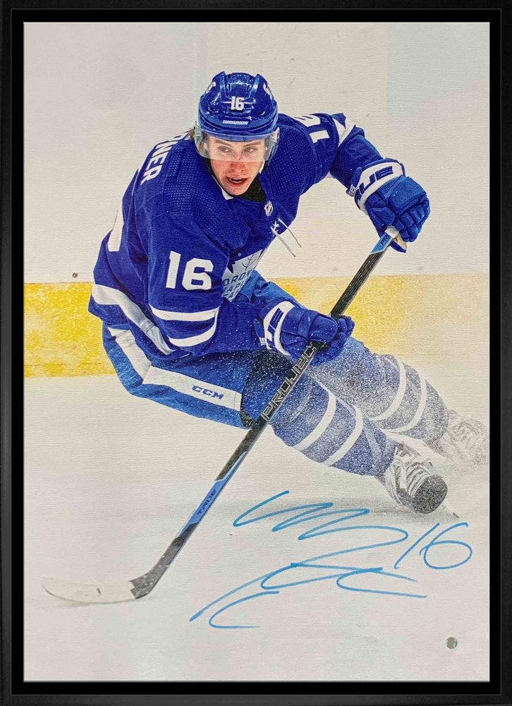 Mitch Marner Toronto Maple Leafs Signed Framed 20x29 Action Canvas ...