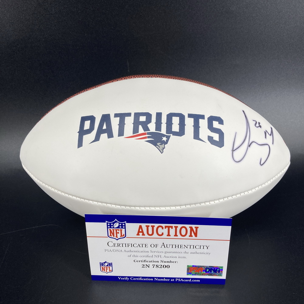 Patriots - Sony Michel Signed Panel Ball with Patriots Logo | The ...