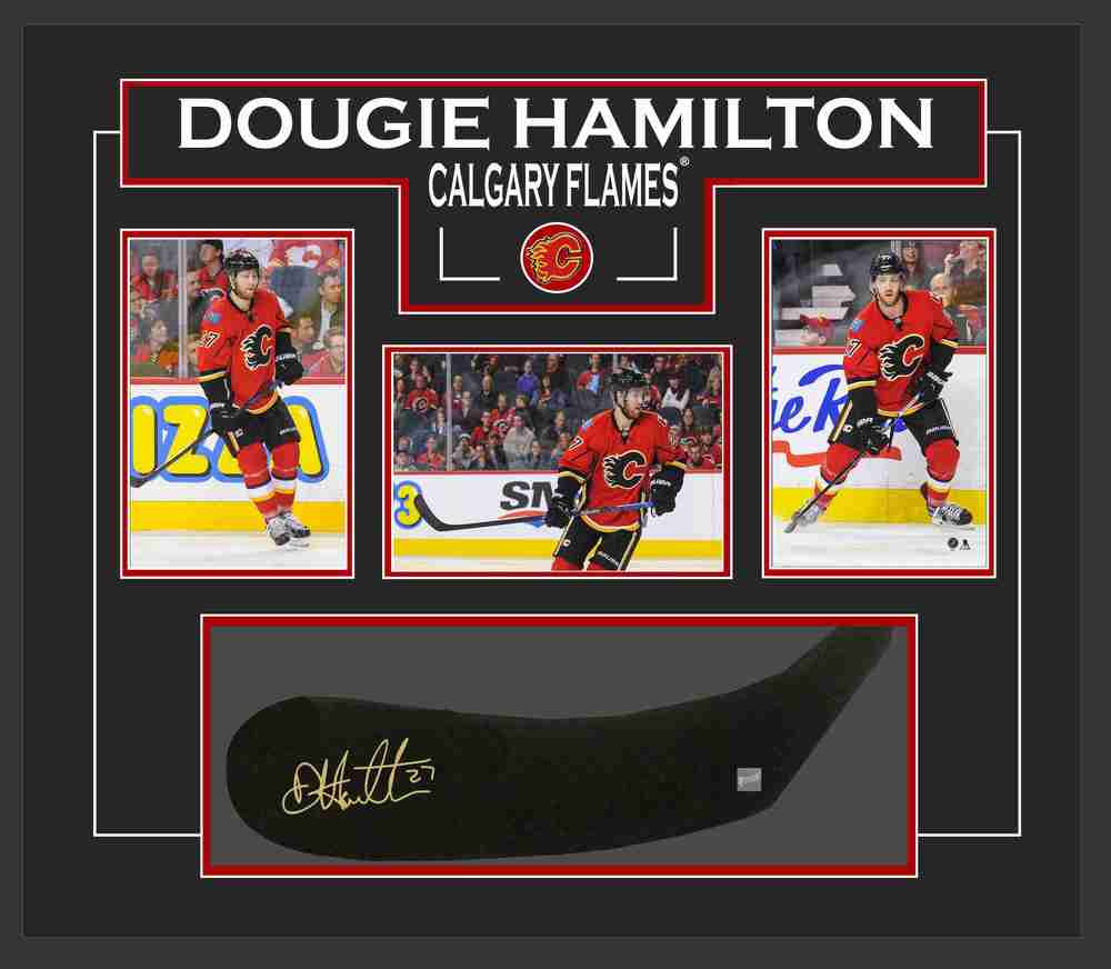 Dougie Hamilton - Signed & Framed Stickblade - ft. Calgary Flames Photo ...