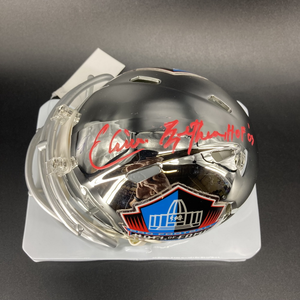HOF - Oilers Elvin Bethea Signed HOF Chrome Mini Helmet | The official ...