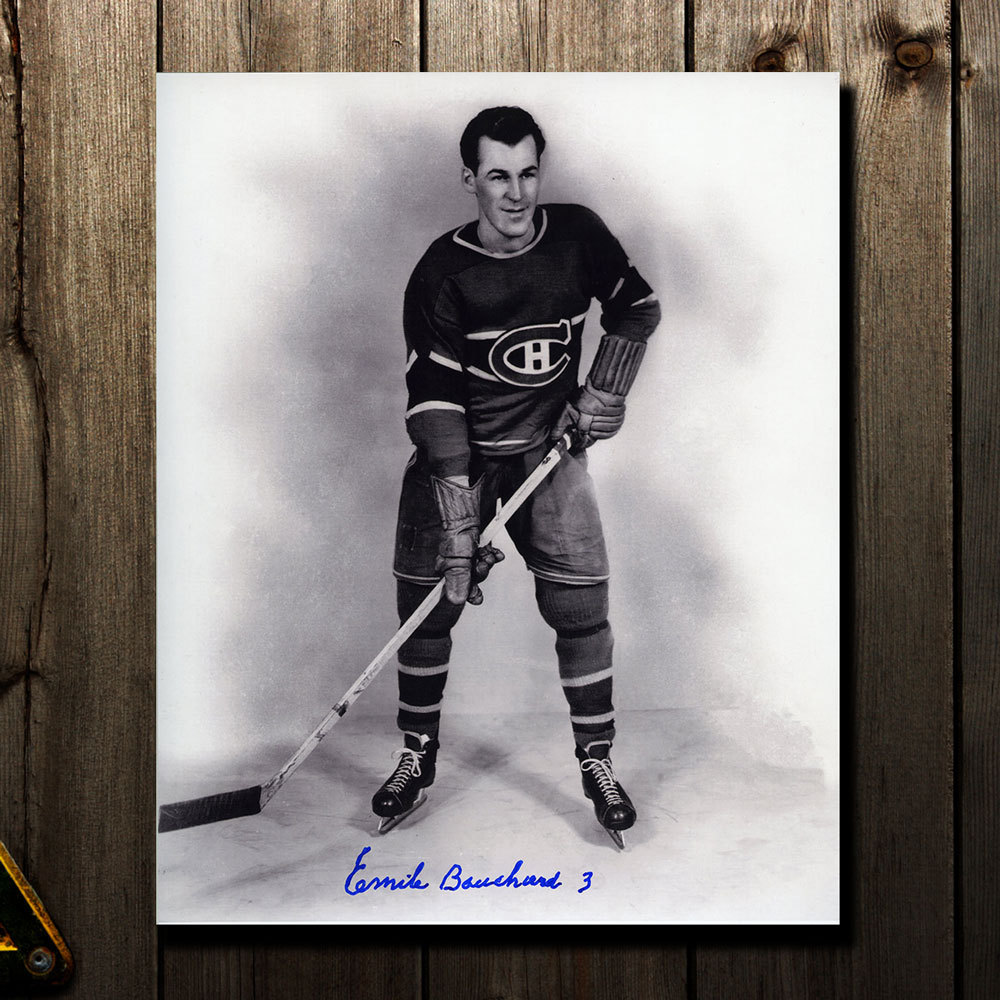 Emile "Butch" Bouchard Montreal Canadiens Autographed 8x10 - NHL Auctions