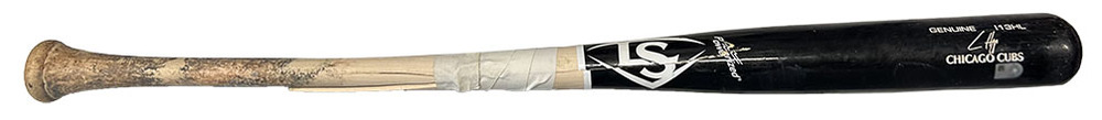 Ian Happ Game-Used Cracked Bat - Yunior Marte to Ian Happ, Double, Bot ...
