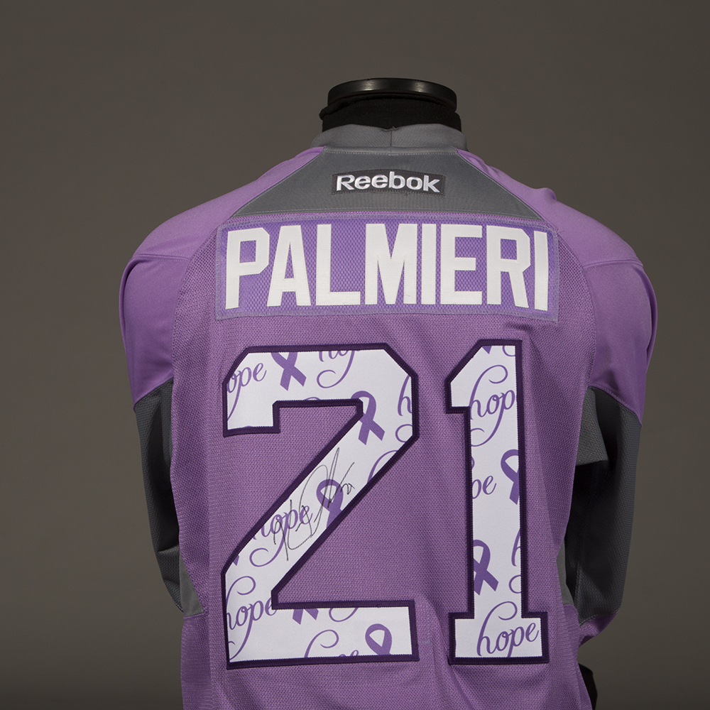 Kyle Palmieri Hockey Fights Cancer Lavender Warm-Up Worn Autographed ...