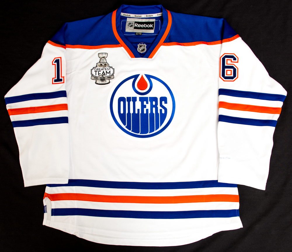 Pat Hughes #16 - Autographed 1984-85 Edmonton Oilers NHL Centennial ...
