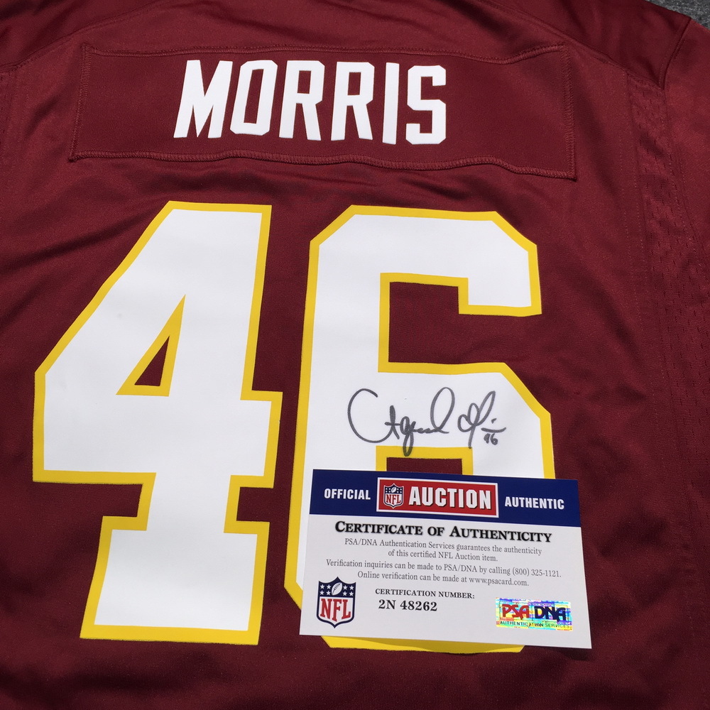 REDSKINS - ALFRED MORRIS SIGNED REDSKINS REPLICA JERSEY SIZE LARGE ...