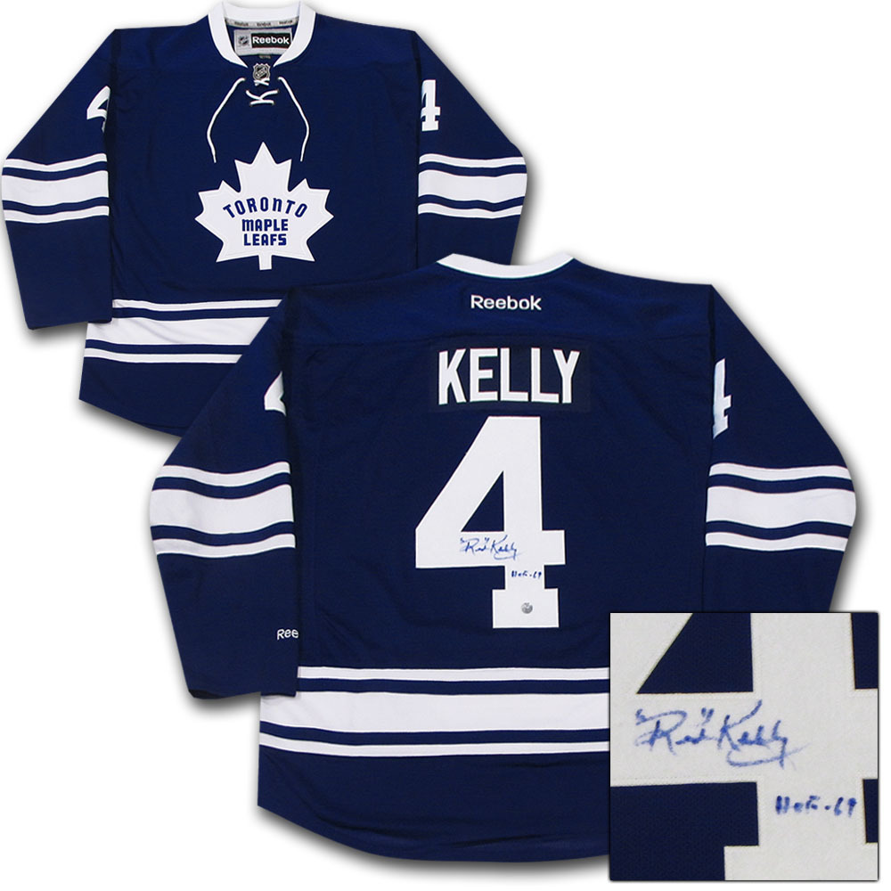 Red Kelly Autographed Toronto Maple Leafs Jersey w/HOF 69 Inscription ...