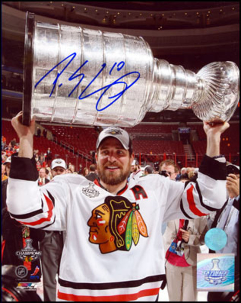 PATRICK SHARP Blackhawks SIGNED 8x10 Photo Stanley Cup Photo - NHL Auctions