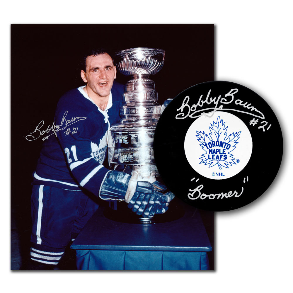 Bobby Baun Toronto Maple Leafs Autographed 8x10 & Puck Combo - NHL Auctions