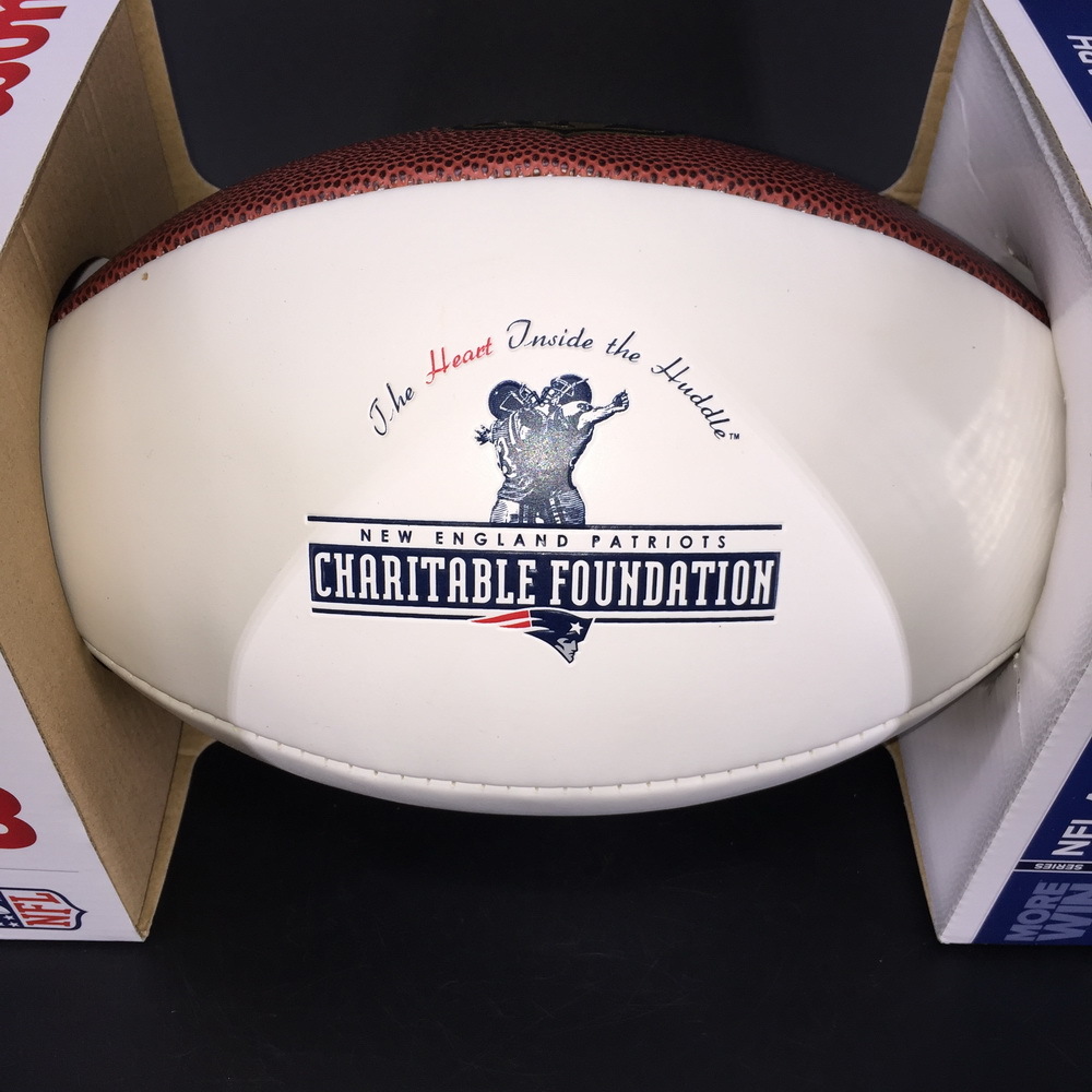 Patriots - Julian Edelman Signed Panel Ball with Patriots Logo (Slight ...