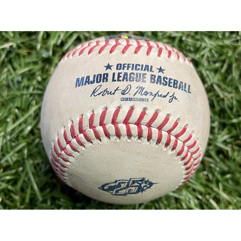 Game Used 25th Anniversary Baseball: Jose Lopez MLB Debut Pitched Ball ...