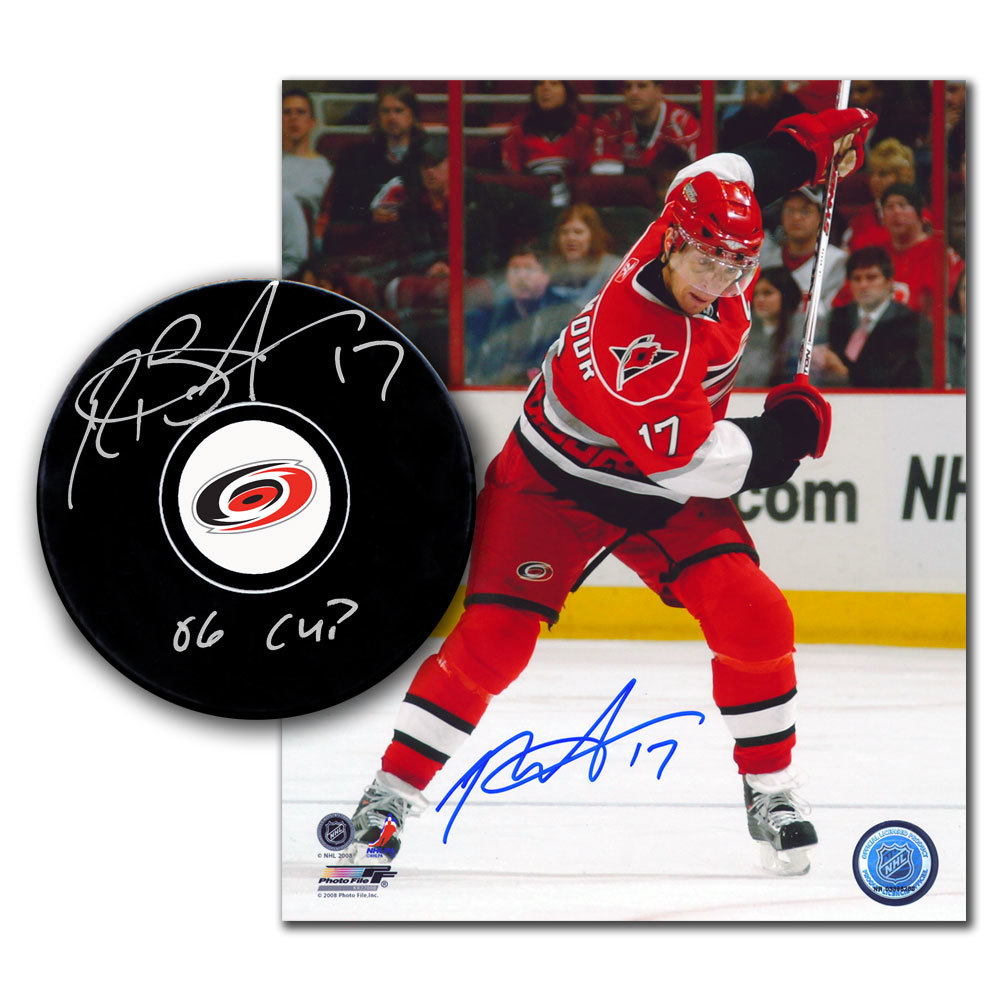 Rod Brind'Amour Carolina Hurricanes Autographed 8x10 & Puck Combo - NHL ...