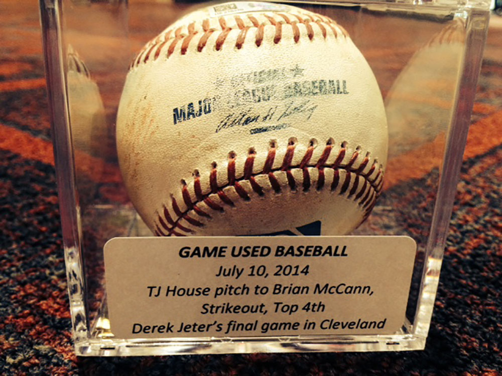 Indians Authentics: Game-Used Baseball: Brian McCann Strikeout, 7/10/14 ...