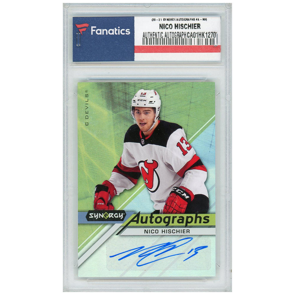 Nico Hischier New Jersey Devils Autographed 2020-21 Upper Deck Synergy ...