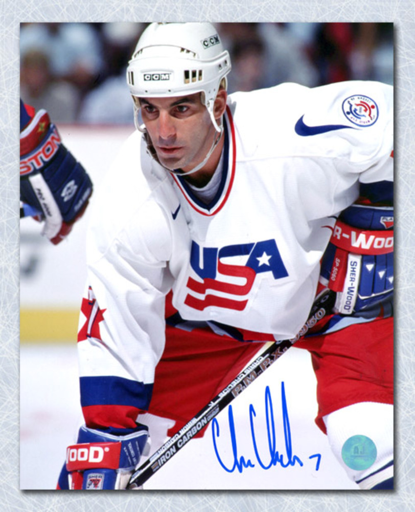 Chris Chelios USA Hockey Autographed Close-Up 8x10 Photo - NHL Auctions