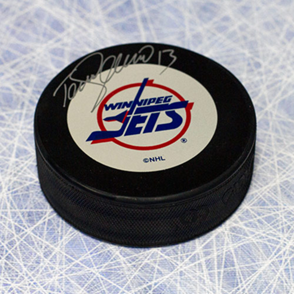 Teemu Selanne Winnipeg Jets Autographed Hockey Puck - NHL Auctions