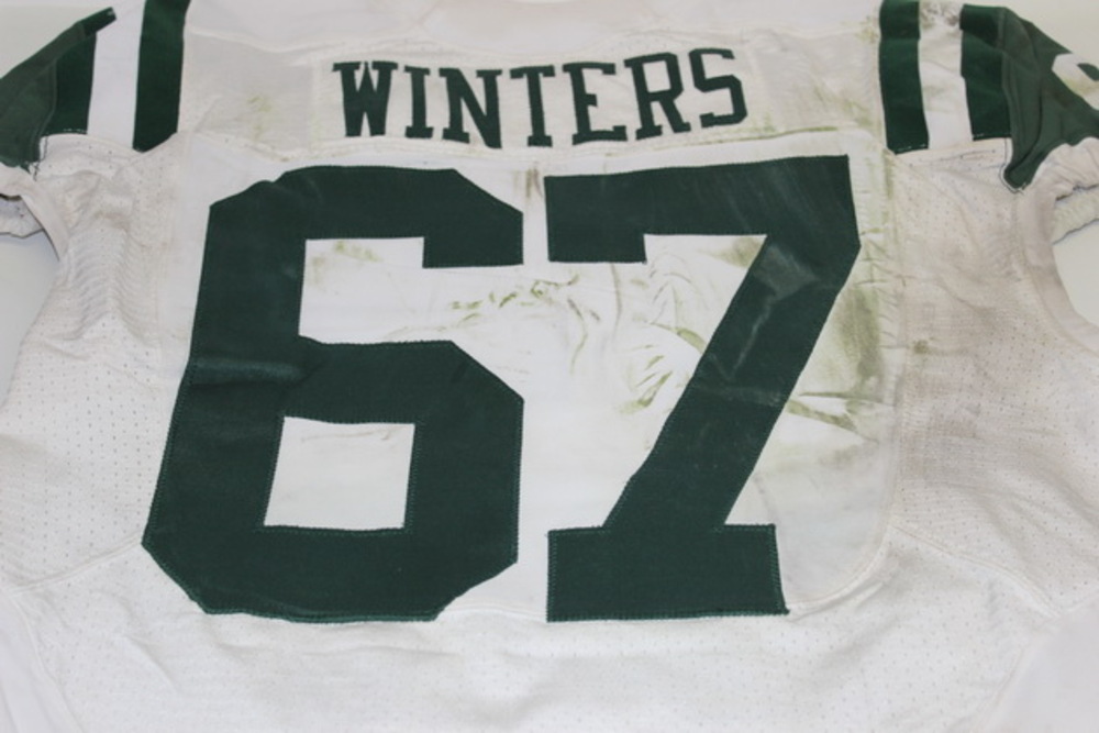 NFL - INTERNATIONAL SERIES - JETS BRIAN WINTERS GAME WORN JETS JERSEY ...