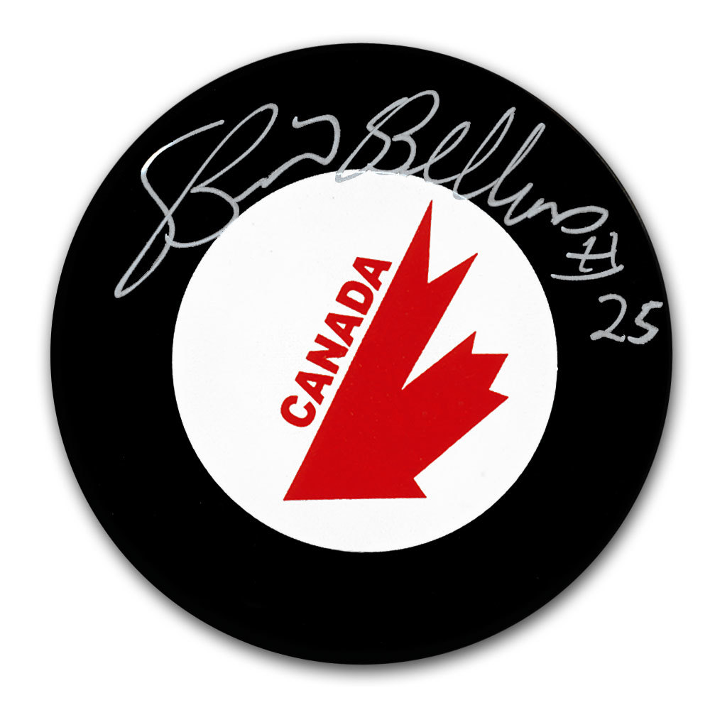 Brian Bellows Team Canada 1976 Canada Cup Autographed Puck - NHL Auctions
