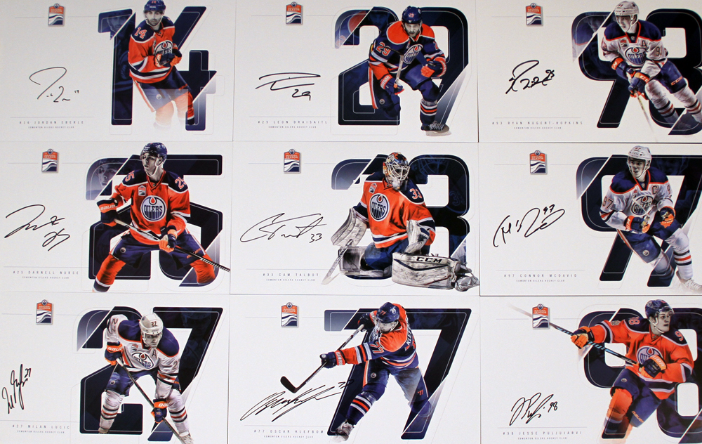Complete Set of 26 Autographed 2016-17 Edmonton Oilers Team Issued ...