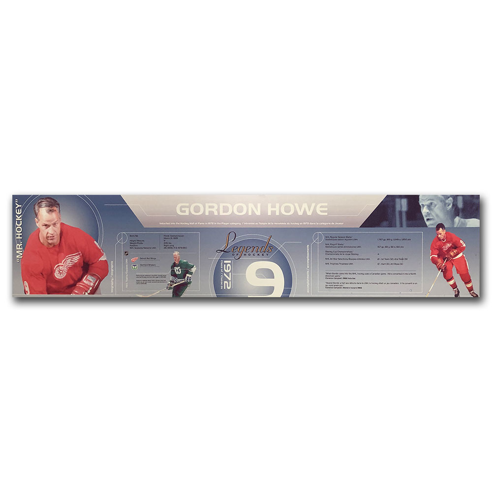 Gordie Howe Legends of Hockey Display Board Once on Exhibit at the ...
