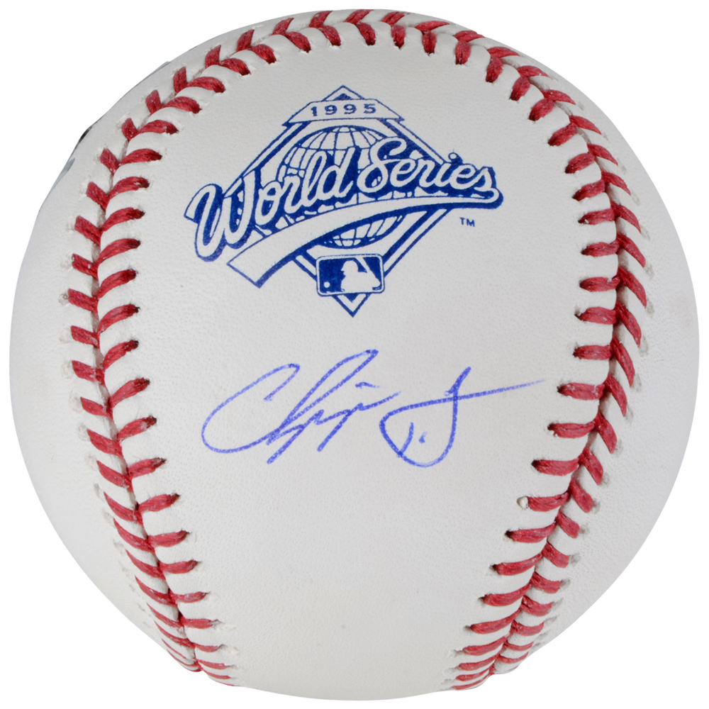 Chipper Jones Atlanta Braves Autographed 1995 World Series Logo ...