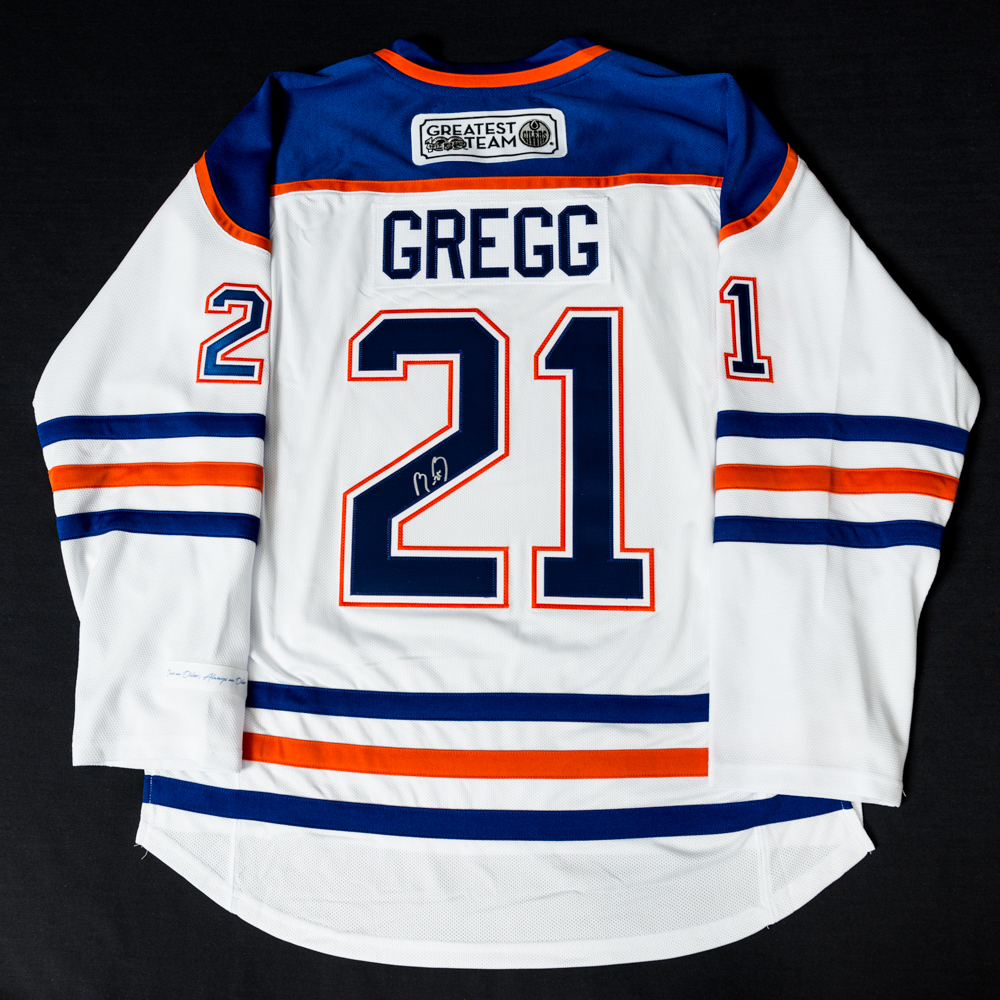 Randy Gregg #21 - Autographed 1984-85 Edmonton Oilers NHL Centennial ...