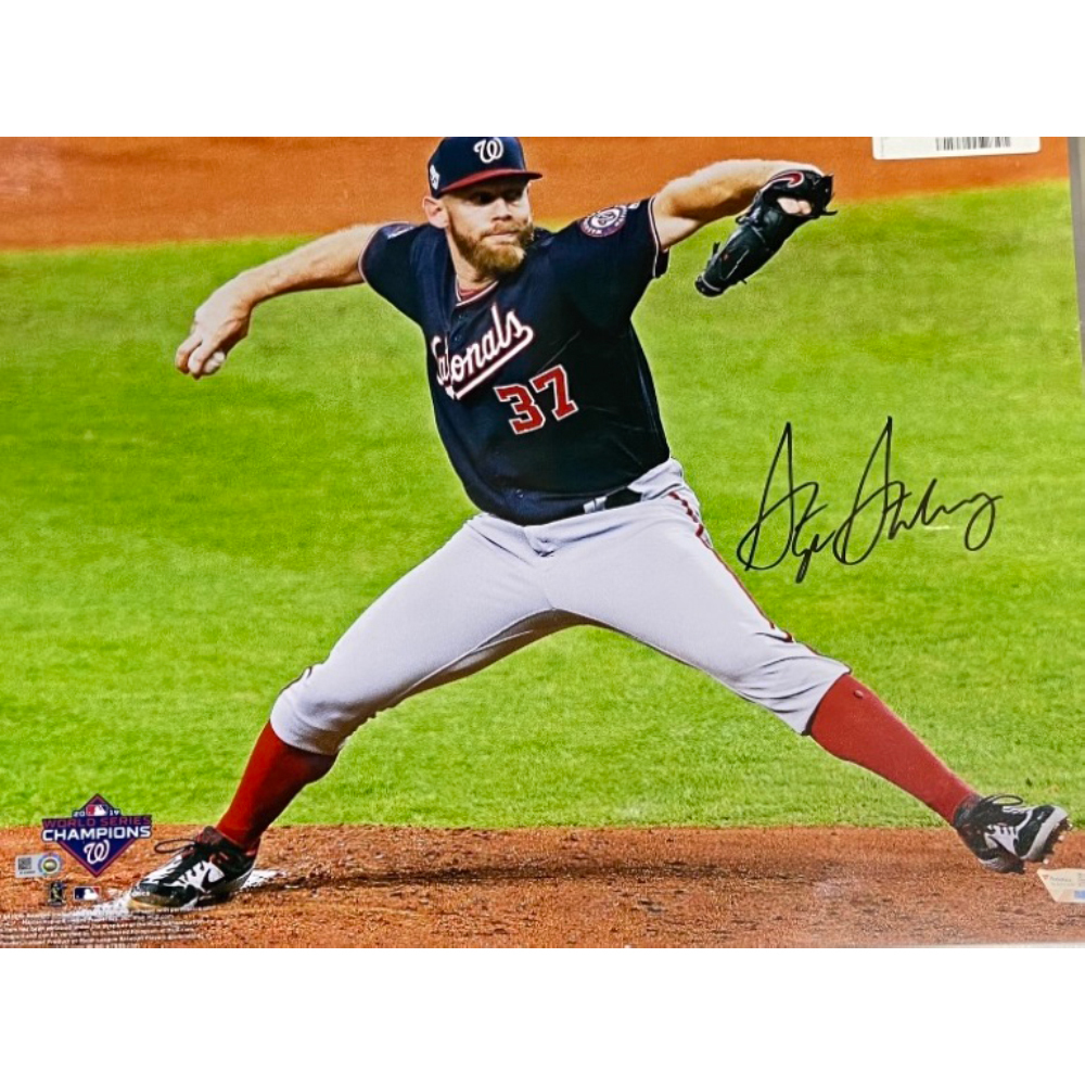 Stephen Strasburg Autographed Nationals 2019 WS 16x20 Photo | MLB Auctions