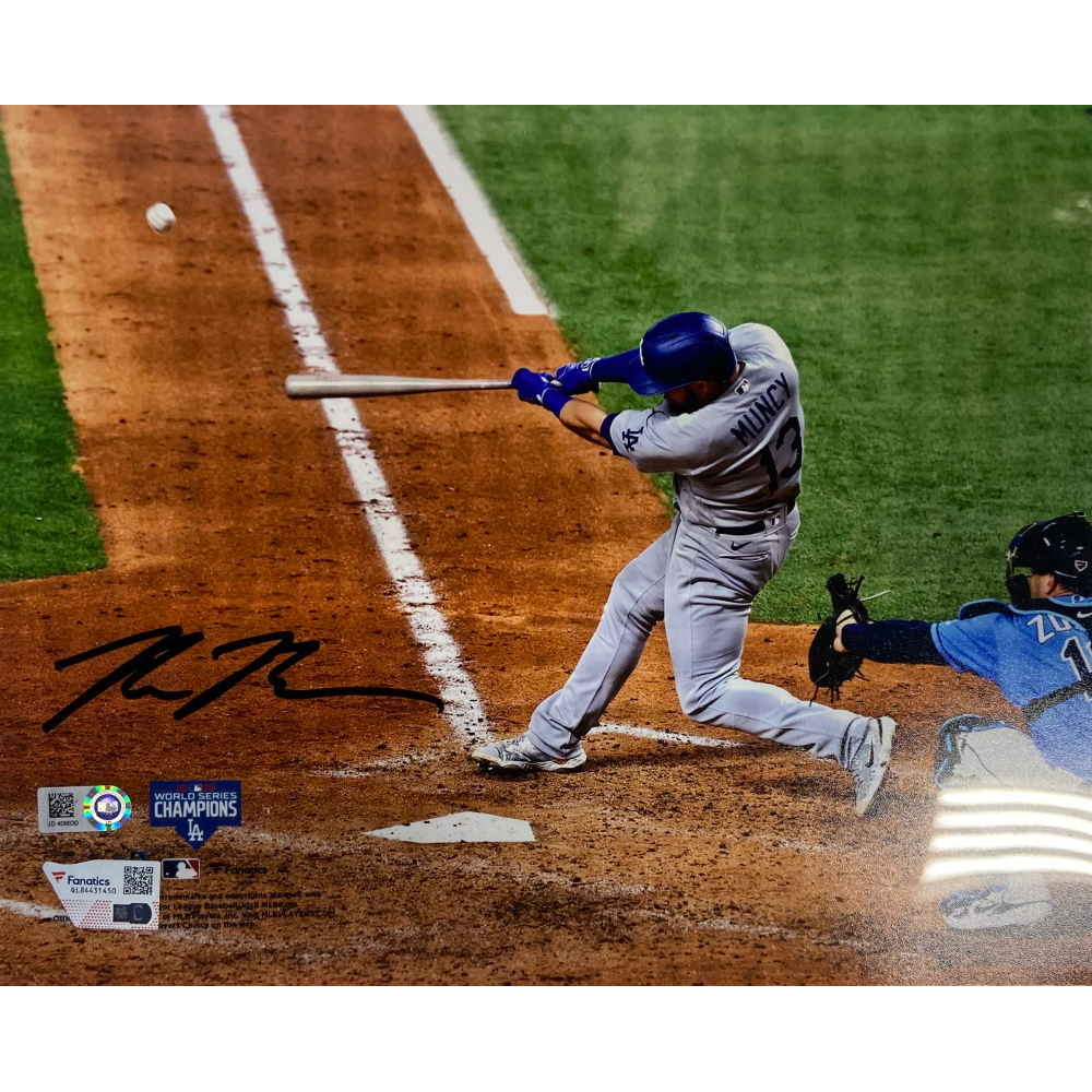 Max Muncy Autographed 8x10 Photo - Hitting | MLB Auctions