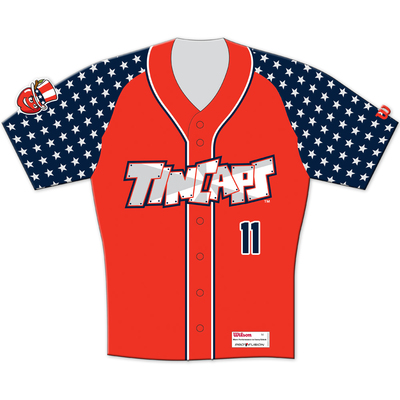 #11 TinCaps 2022 Patriotic Jersey | MiLB Auctions